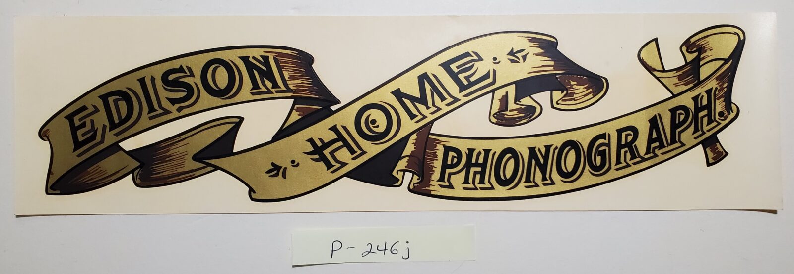 P-246j Edison HOME Banner Decal - Phonographs.org